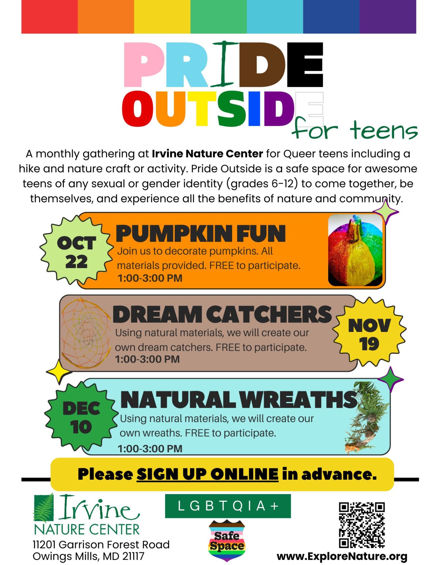Sign up for PRIDE OUTSIDE - Irvine Nature Center